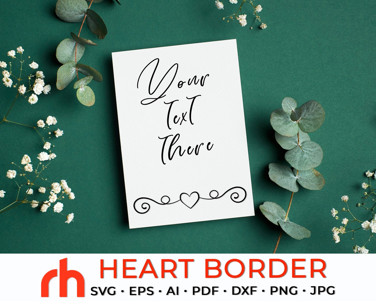 Heart Border SVG Line Divider Cut File - Etsy