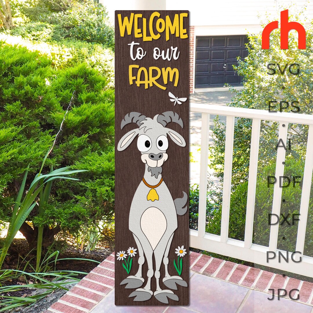 Welcome to Our Farm SVG, Layered Farm Porch Sign Cut File, Farmhouse ...