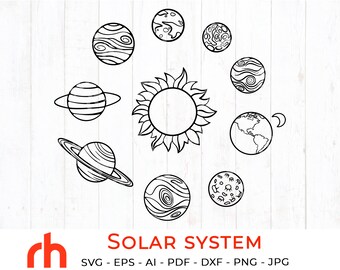 Solar System Svg | Etsy