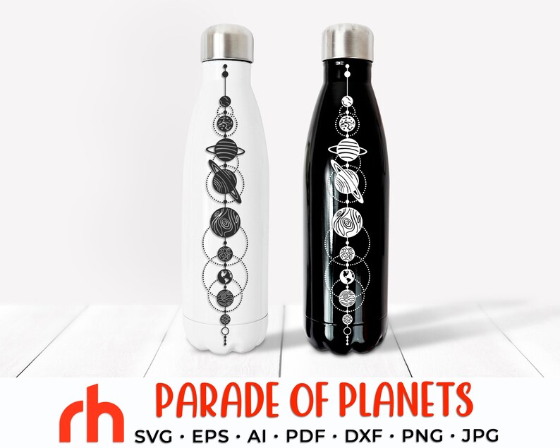 Parade of Planets SVG Solar System DXF Outer Space Cut File - Etsy