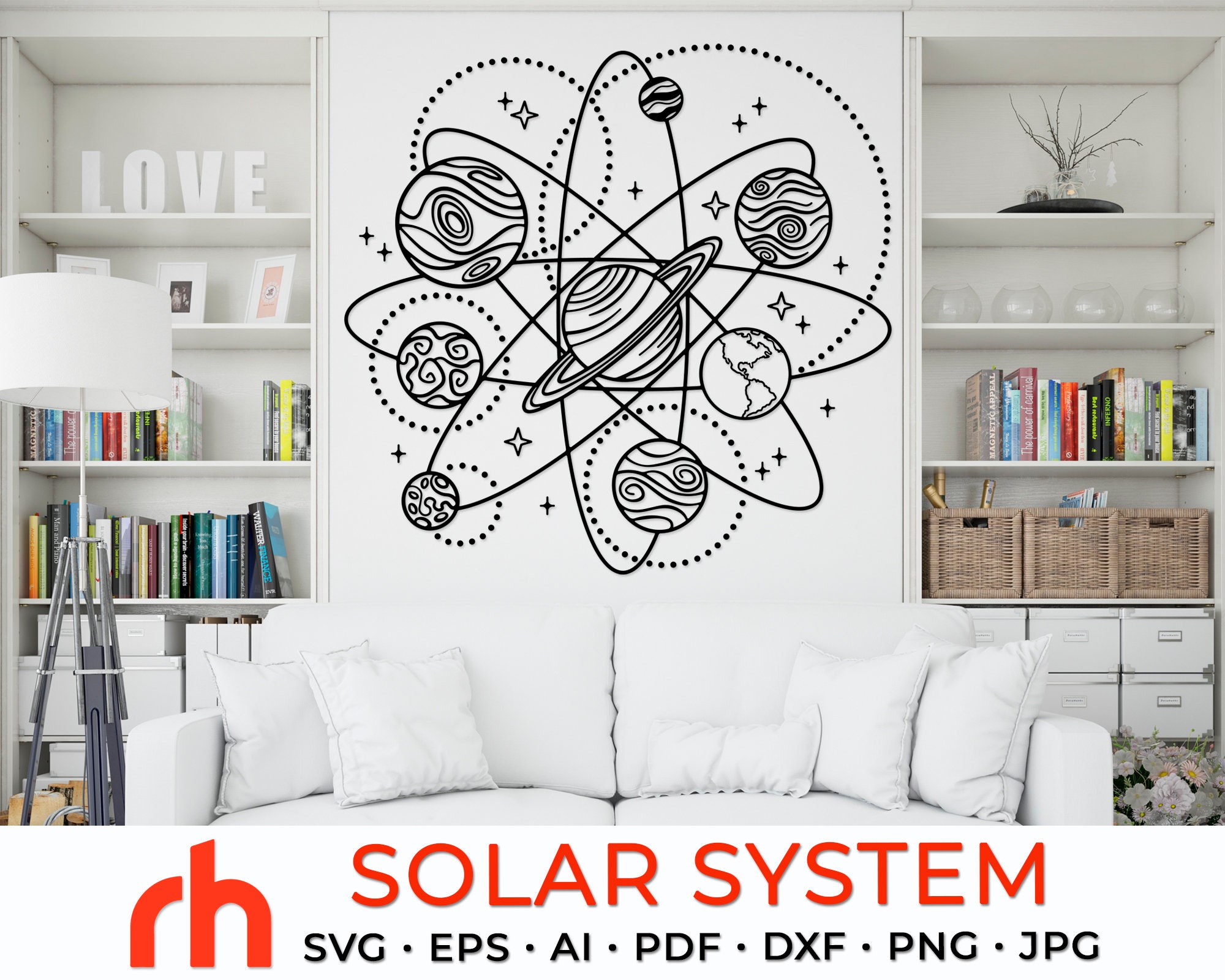 Label Solar System Clip Art Black And White
