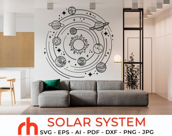 Hanging Planets Cut File Solar System SVG | Etsy