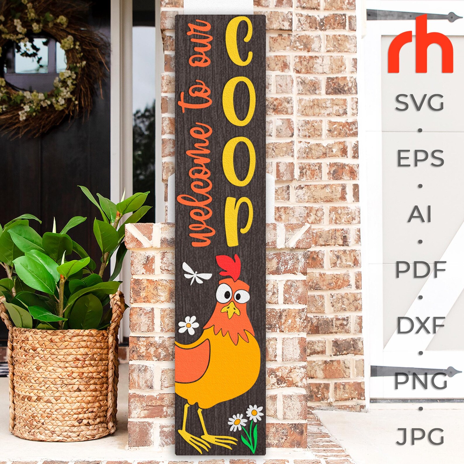 Welcome to Our Coop SVG, Layered Farm Porch Sign Cut File, Farmhouse ...