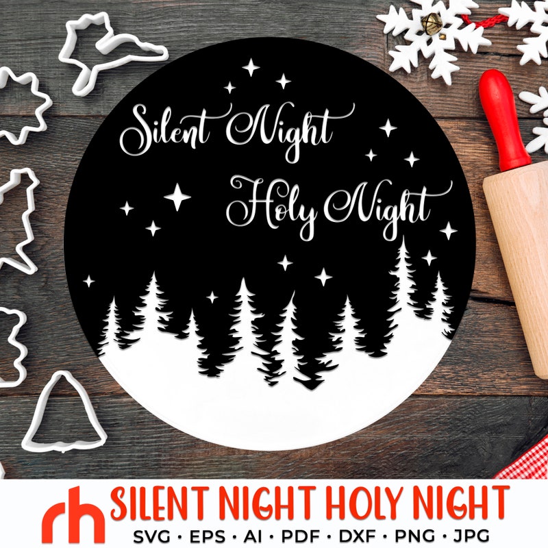 Silent Night Sign - Etsy