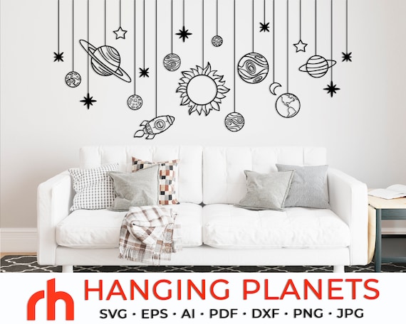 Hanging Planets Cut File Solar System SVG - Etsy