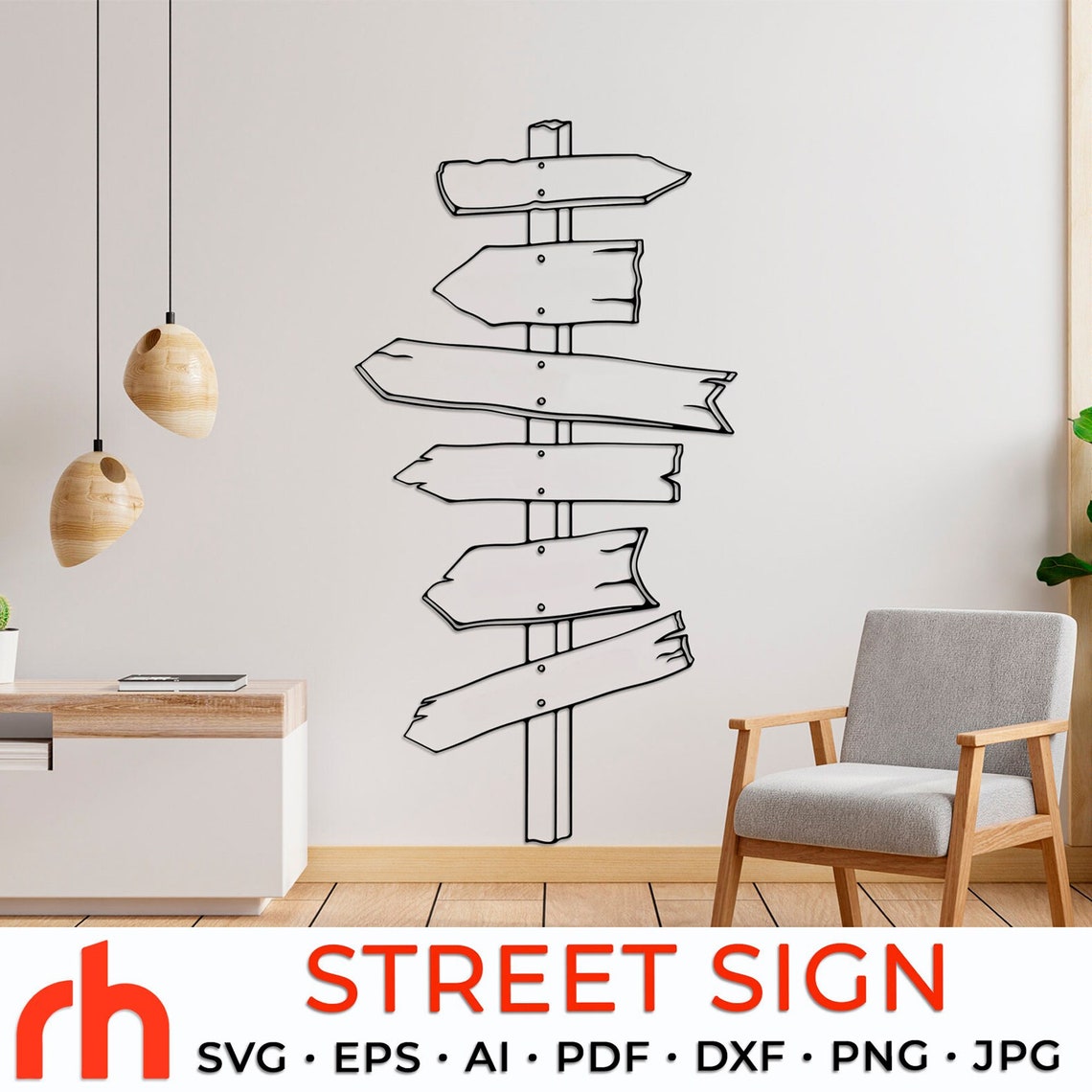 Wooden Sign SVG, Direction Board Cut File, Old Signboard DXF, Signpost ...