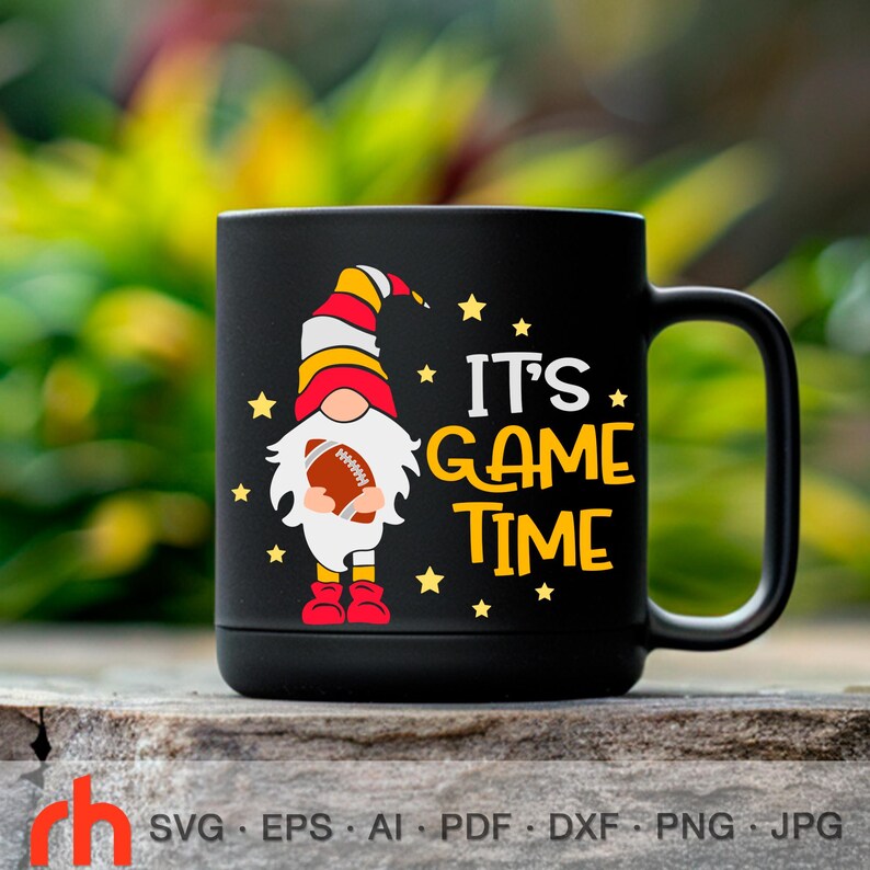 It’s Game Time SVG, Layered Door Sign Cut File, Silhouette of a Gnome ...
