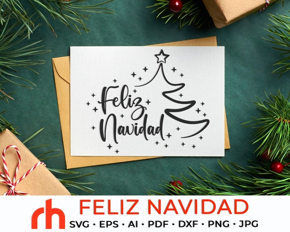 Feliz Navidad SVG Spanish Christmas Cut File - Etsy