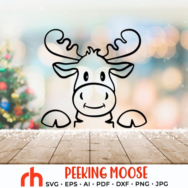 Moose Outline Svg - Etsy