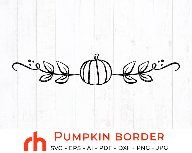 Pumpkin Border SVG Fall Wreath Cut File - Etsy