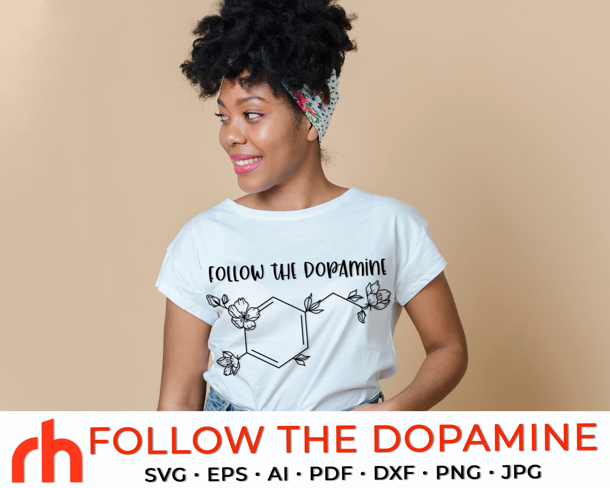 Follow the Dopamine SVG Mental Health Cut File Floral - Etsy Singapore