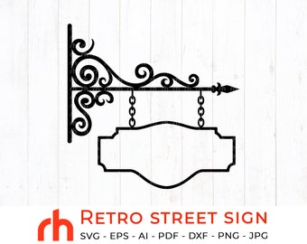 Hanging Sign Svg | Etsy