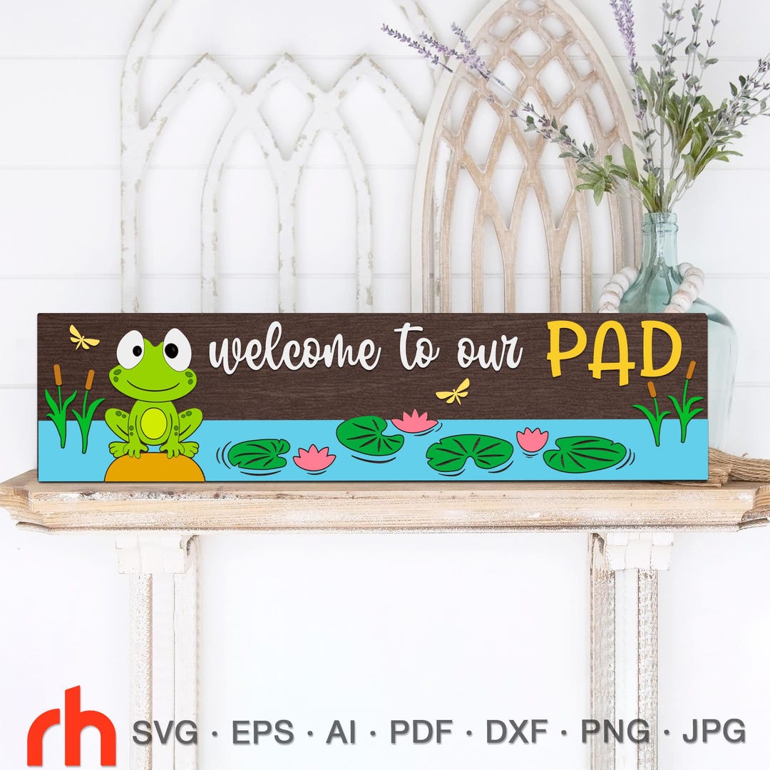 Welcome to Our Pad SVG, Layered Farm Horizontal Sign Cut File ...