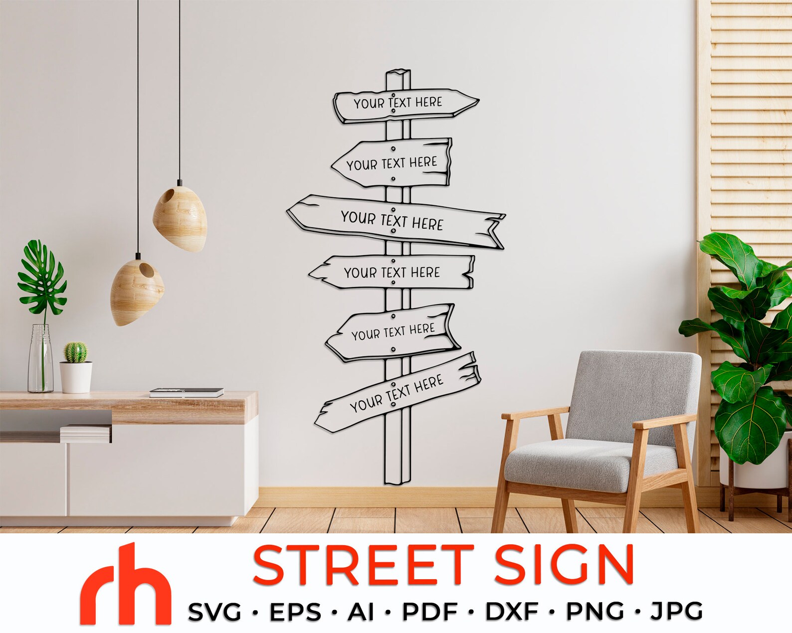 Wooden Sign SVG, Direction Board Cut File, Old Signboard DXF, Signpost ...