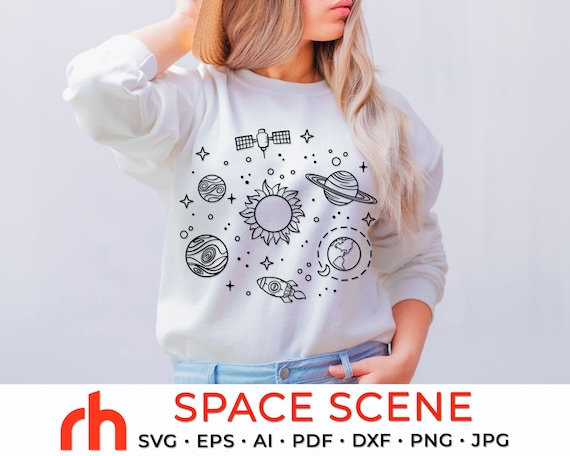 Space Scene SVG Star Travel Cut File - Etsy