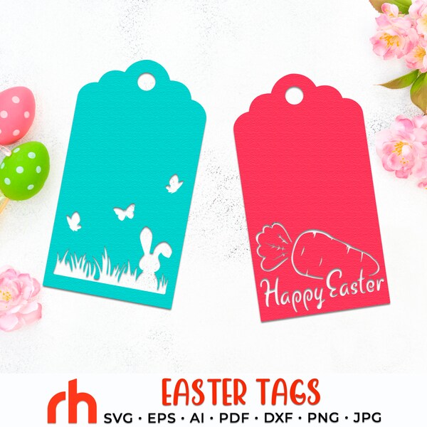 Bunny Tag Svg - Etsy