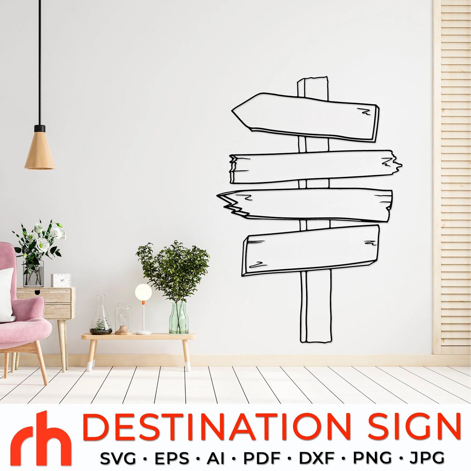 Wooden Sign SVG, Direction Board Cut File, Old Signboard DXF, Street ...