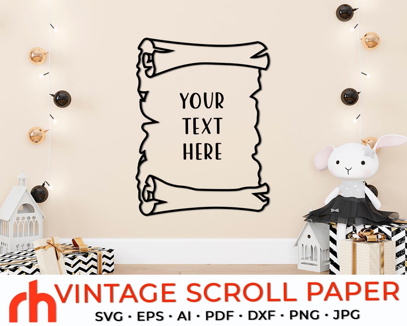 Vintage Scroll Paper SVG Blank Treasure Map Cut File Papyrus - Etsy