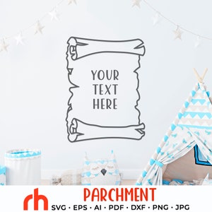 Vintage Scroll Paper SVG, Blank Treasure Map Cut File, Papyrus DXF ...