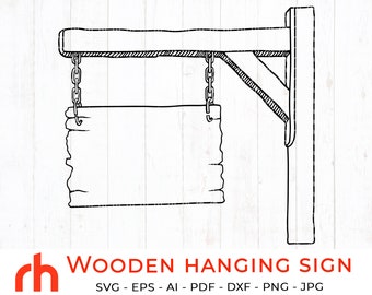 Hanging Sign Svg | Etsy