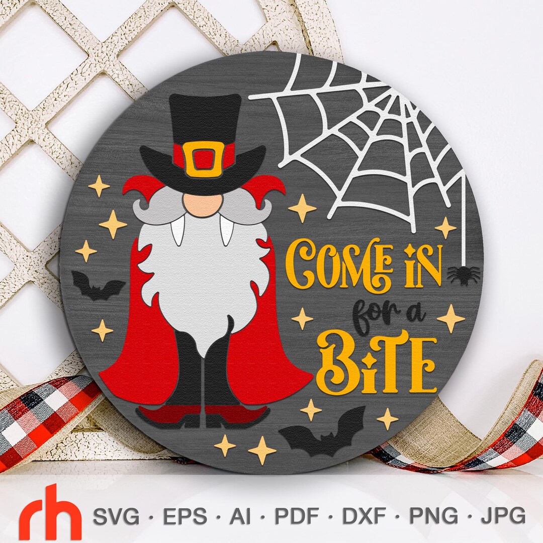 Come in for a Bite SVG, Layered Door Sign Cut File, Silhouette of ...