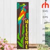 Parrot Welcome SVG, Layered Porch Sign Cut File, Summer Sitter DXF ...