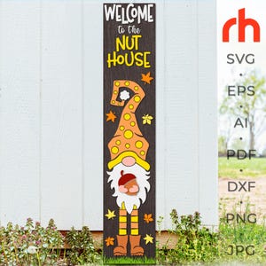 Welcome to the Nut House SVG, Layered Porch Sign Cut File, Silhouette ...