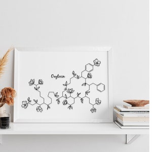 Floral Molecules SVG, Flower Chemical Cut Files, Molecular Structure ...