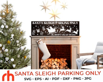 Santa Parking Sign - Etsy