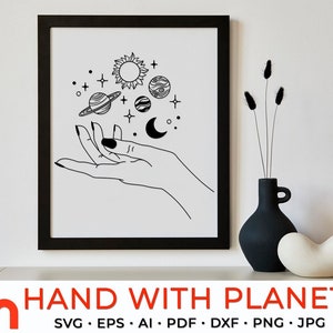 Space Theme SVG Bundle Solar System Cut File Planets on Axis - Etsy