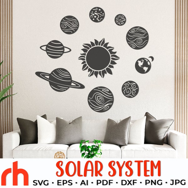 Solar System Svg - Etsy
