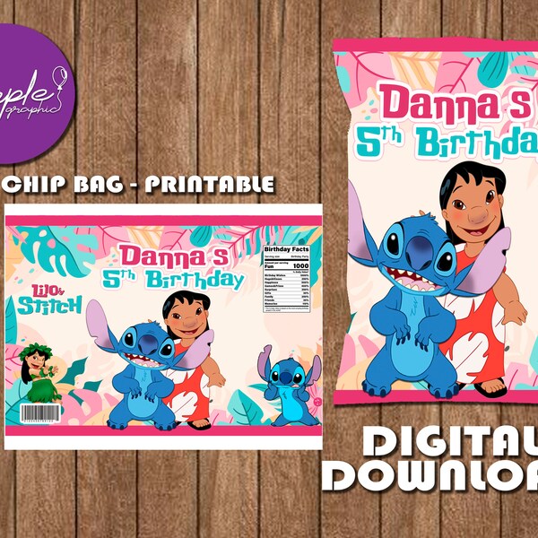 Lilo Stitch Chip Bag - Etsy