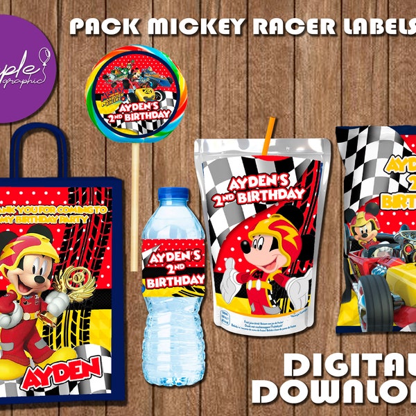 Mickey Mouse Roadster Racer Party - Etsy