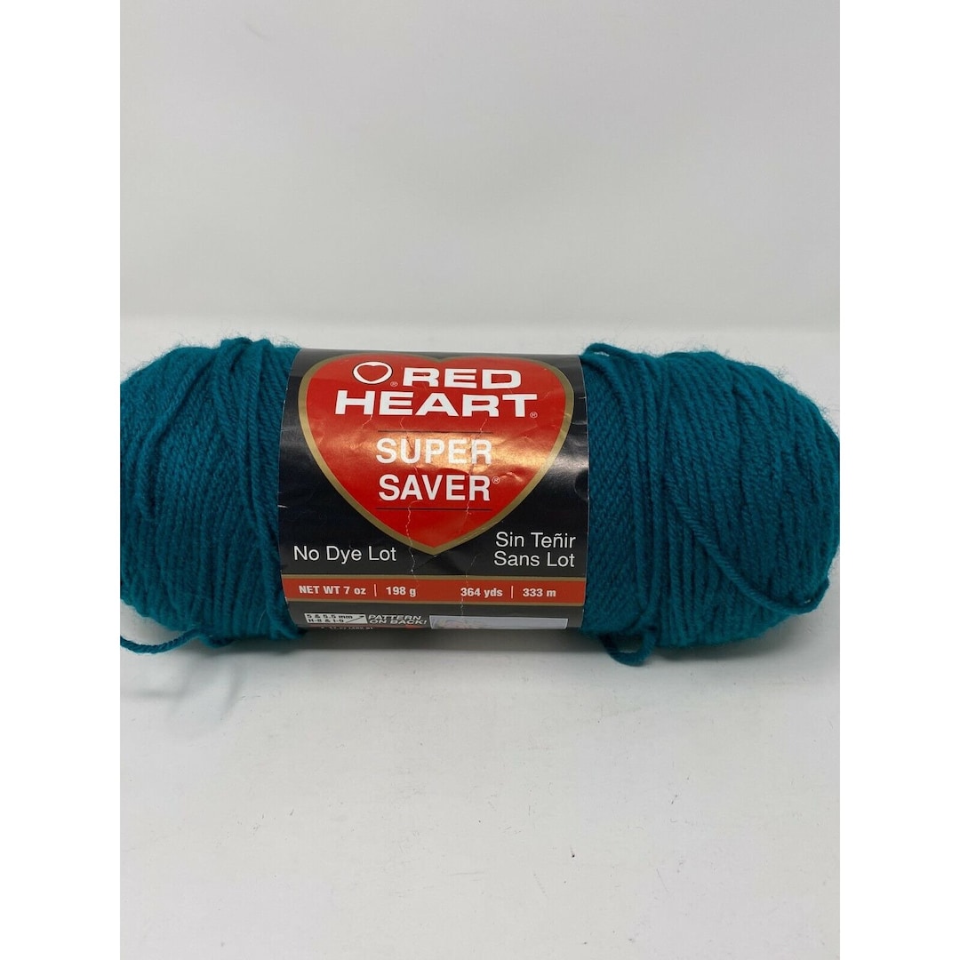 Red Heart Super Saver Real Teal Yarn Color 0656 4 Ply Acrylic 7 Oz. - Etsy