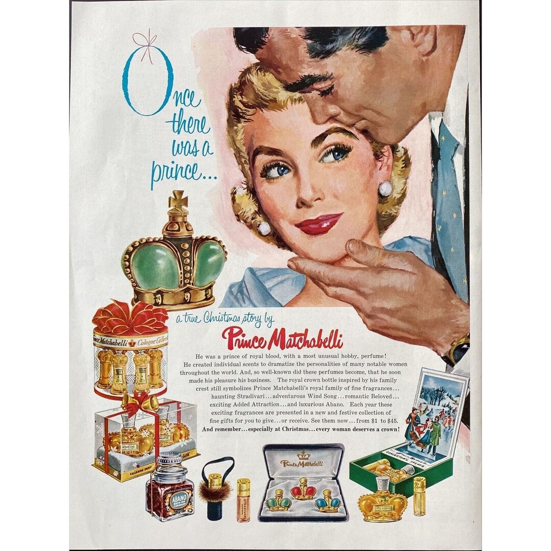 1958 Prince Matchabelli Cologne Perfume Magazine Color Print - Etsy