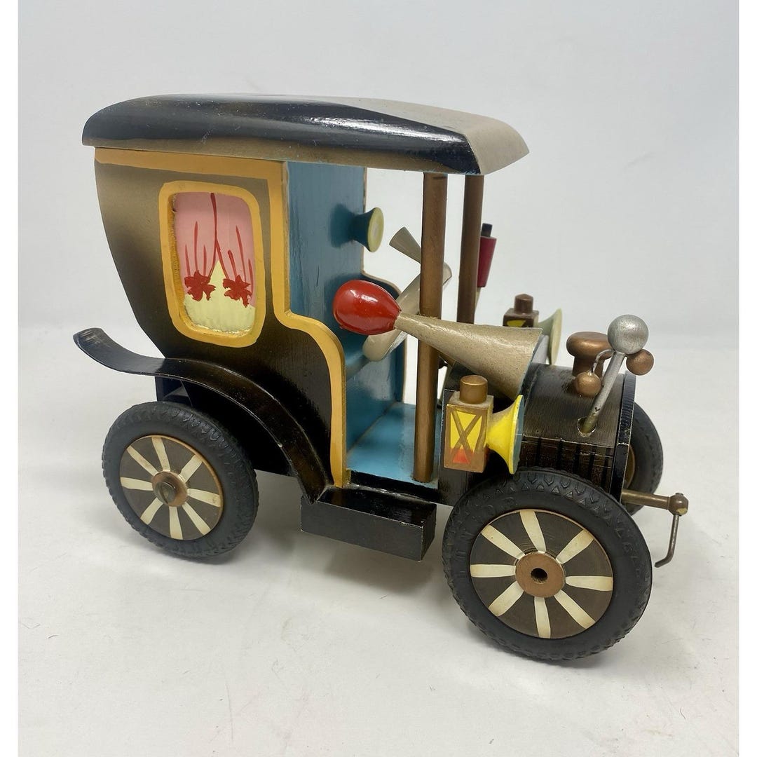 Vintage Steinbach Model T Jalopy Car Musical Bank Thorens Movement ...
