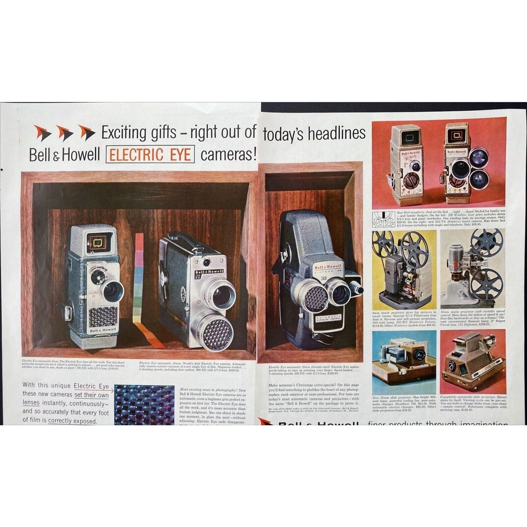 1958 Bell & Howell Electric Eye Cameras Vintage Magazine Color - Etsy