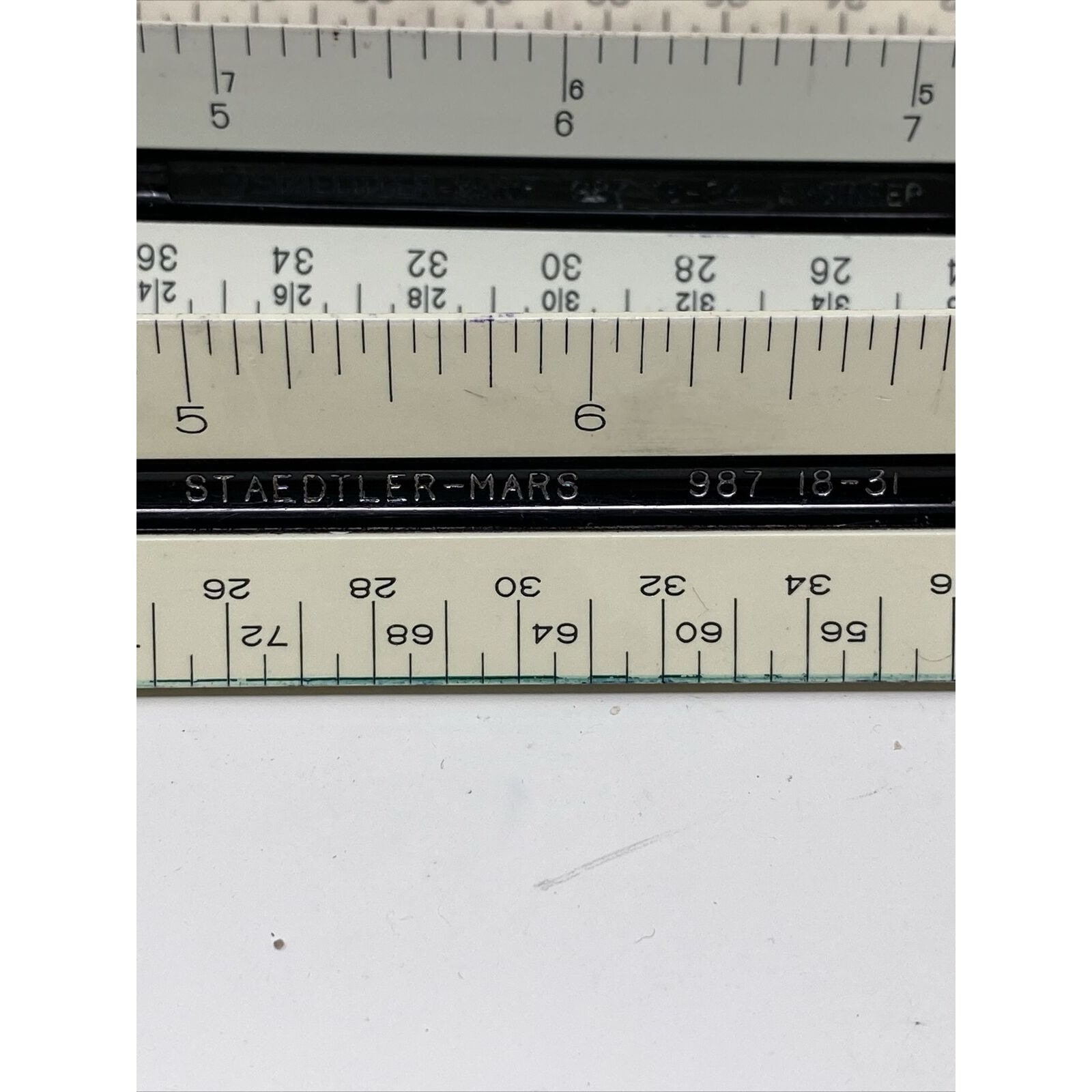 Lot 9 Vintage Architect Engineer Scale Triangular Rulers Staedtler ...