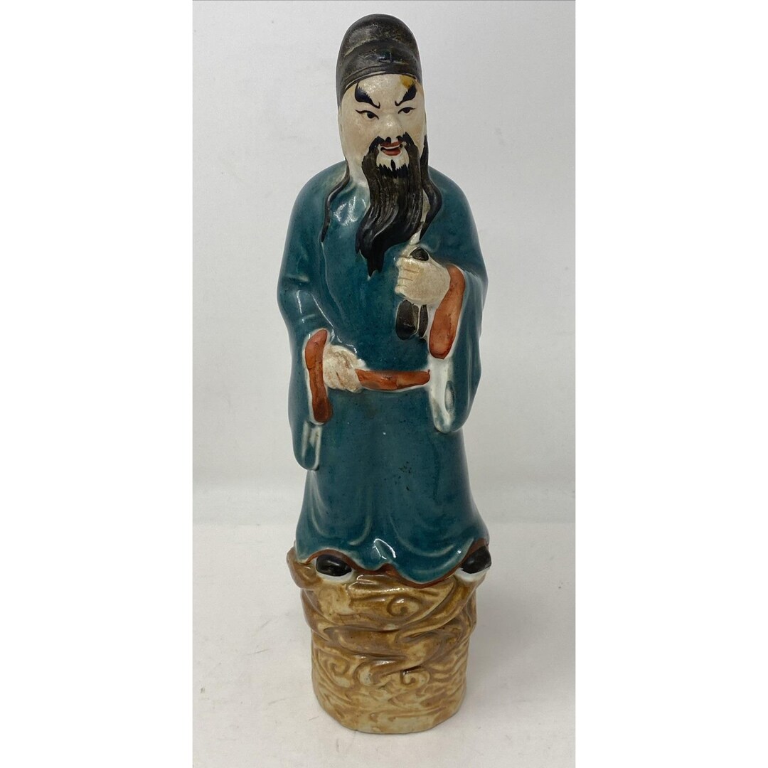 Vintage Chinese Porcelain Figurine Man Tsao Muo Chiu Patron Saint of ...