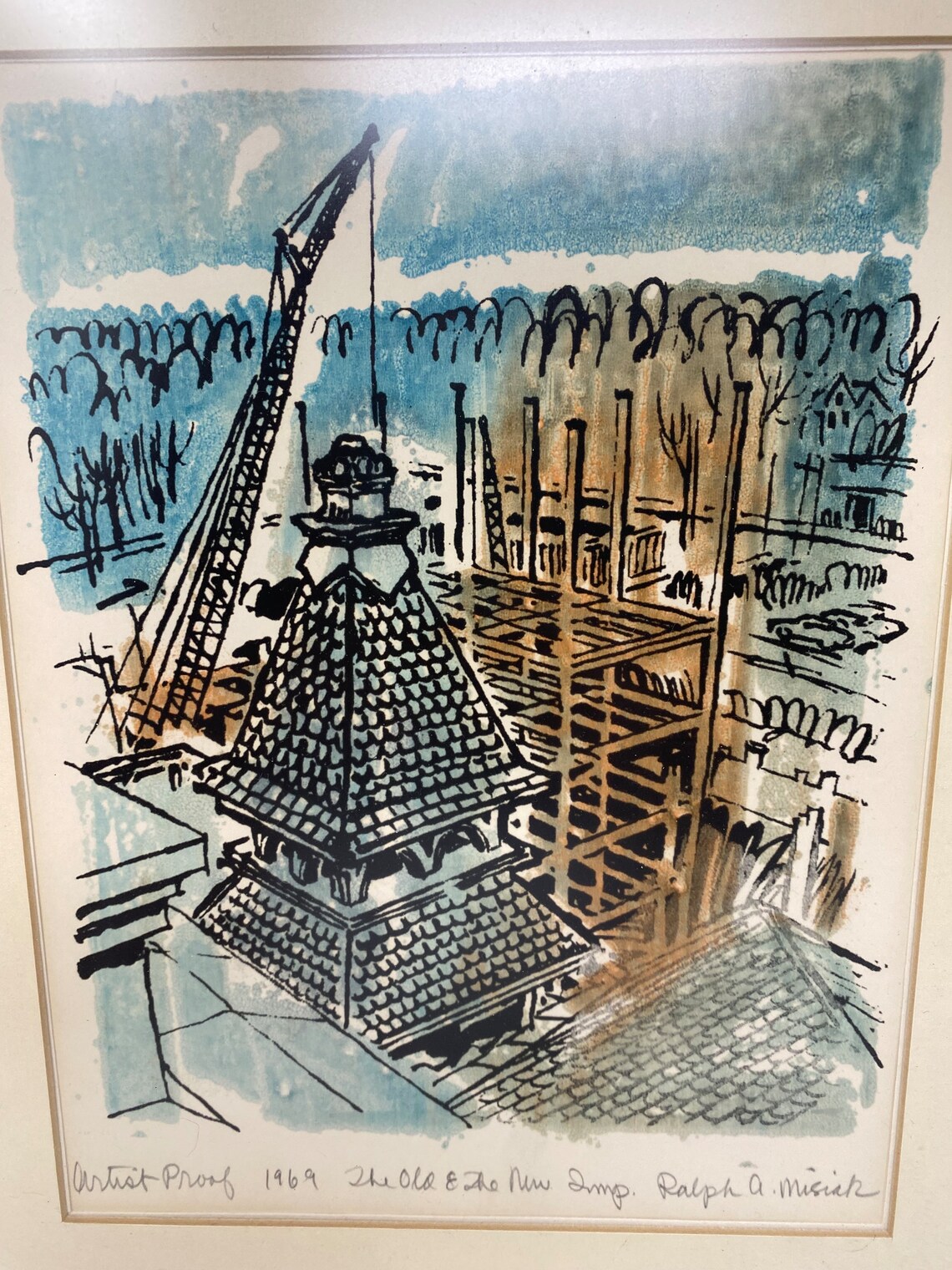 Ralph A Misiak Original Serigraph Print Signed 1969 Artist Proof the ...