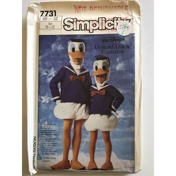 Donald Duck Costume Pattern - Etsy