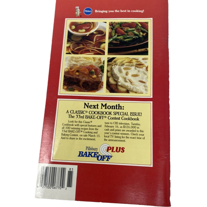 Pillsbury Everyones Favorite Food Classic Cookbook Magazine 85 1988 ...