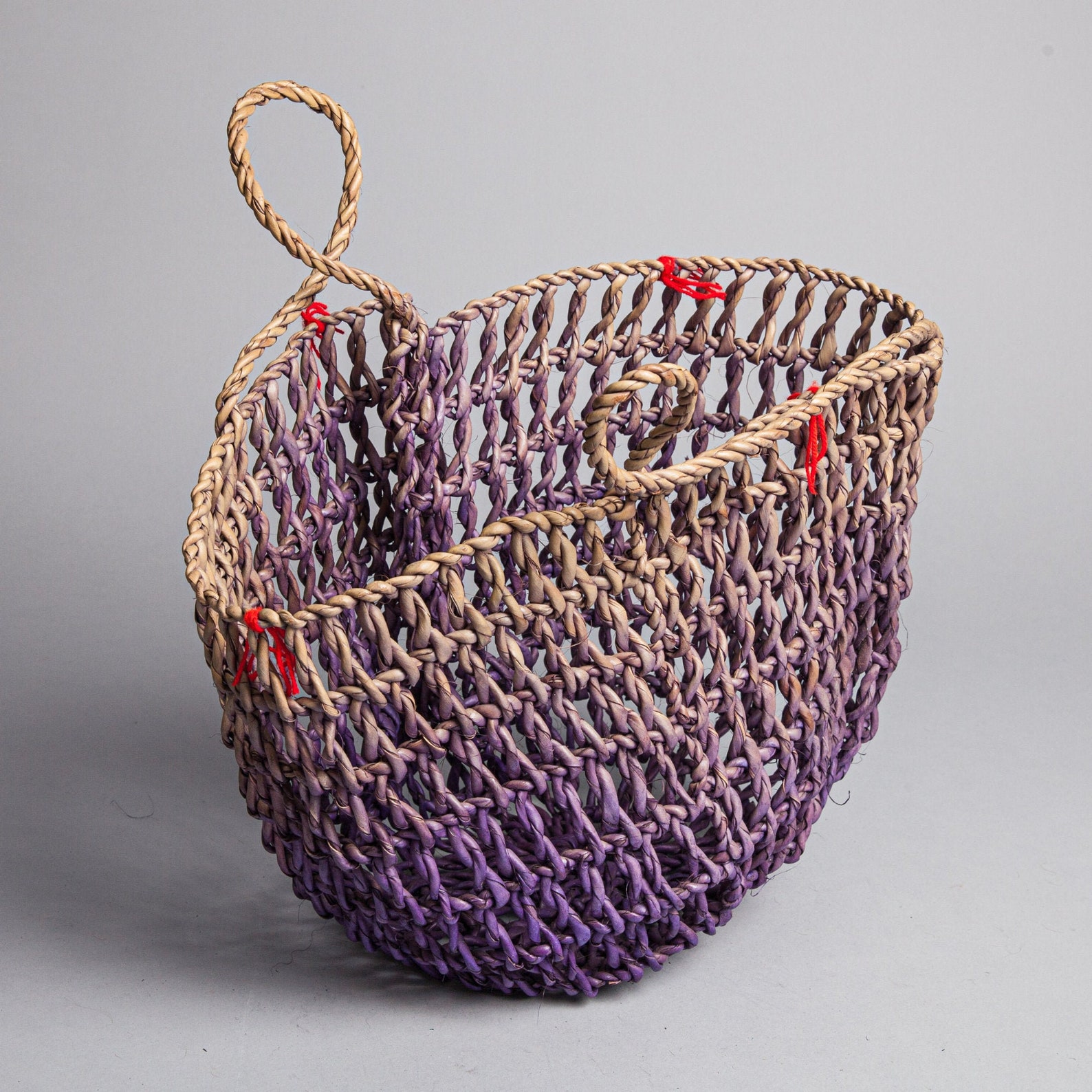 African Raffia Storage Basket - Etsy