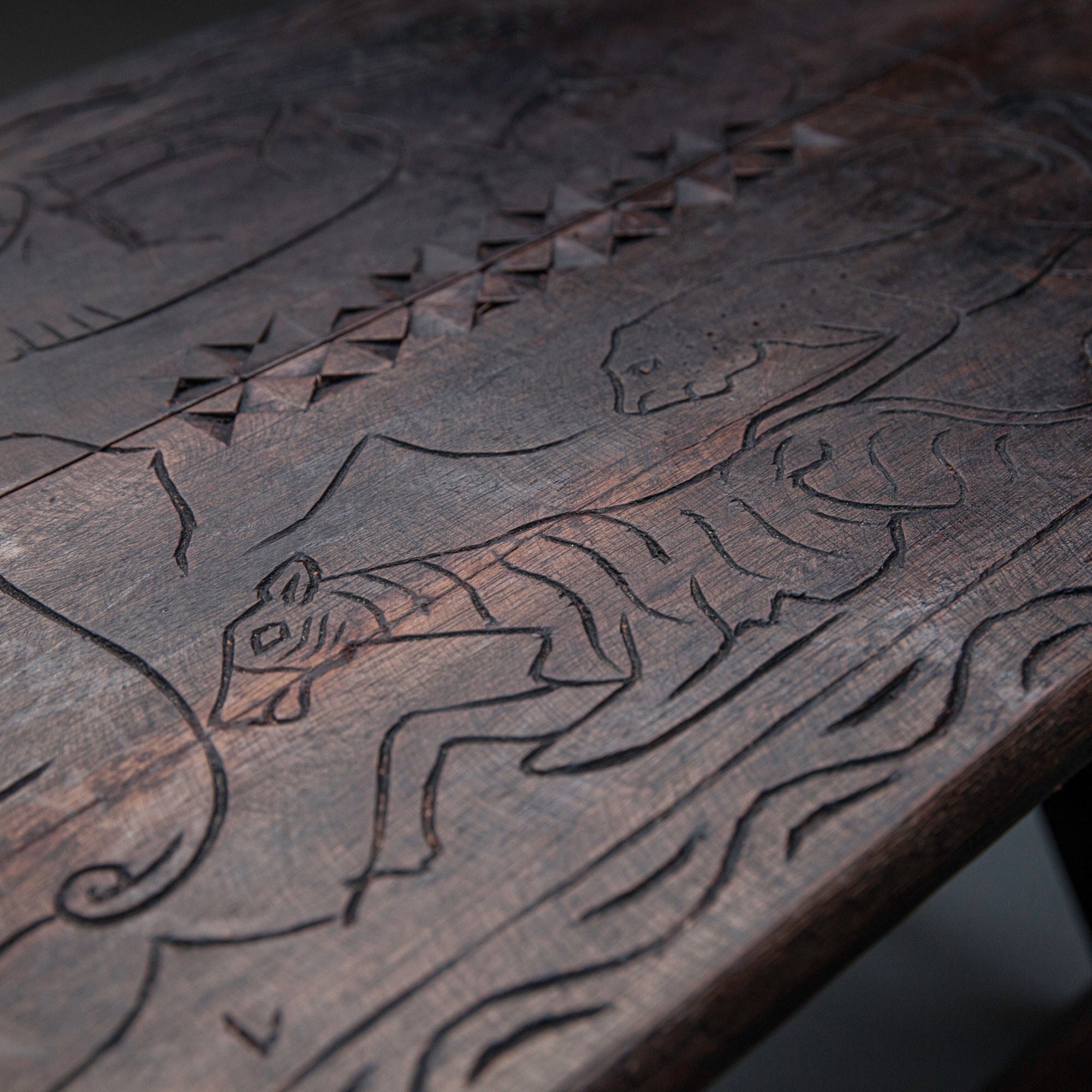 Hand Carved African Folding Table - Etsy
