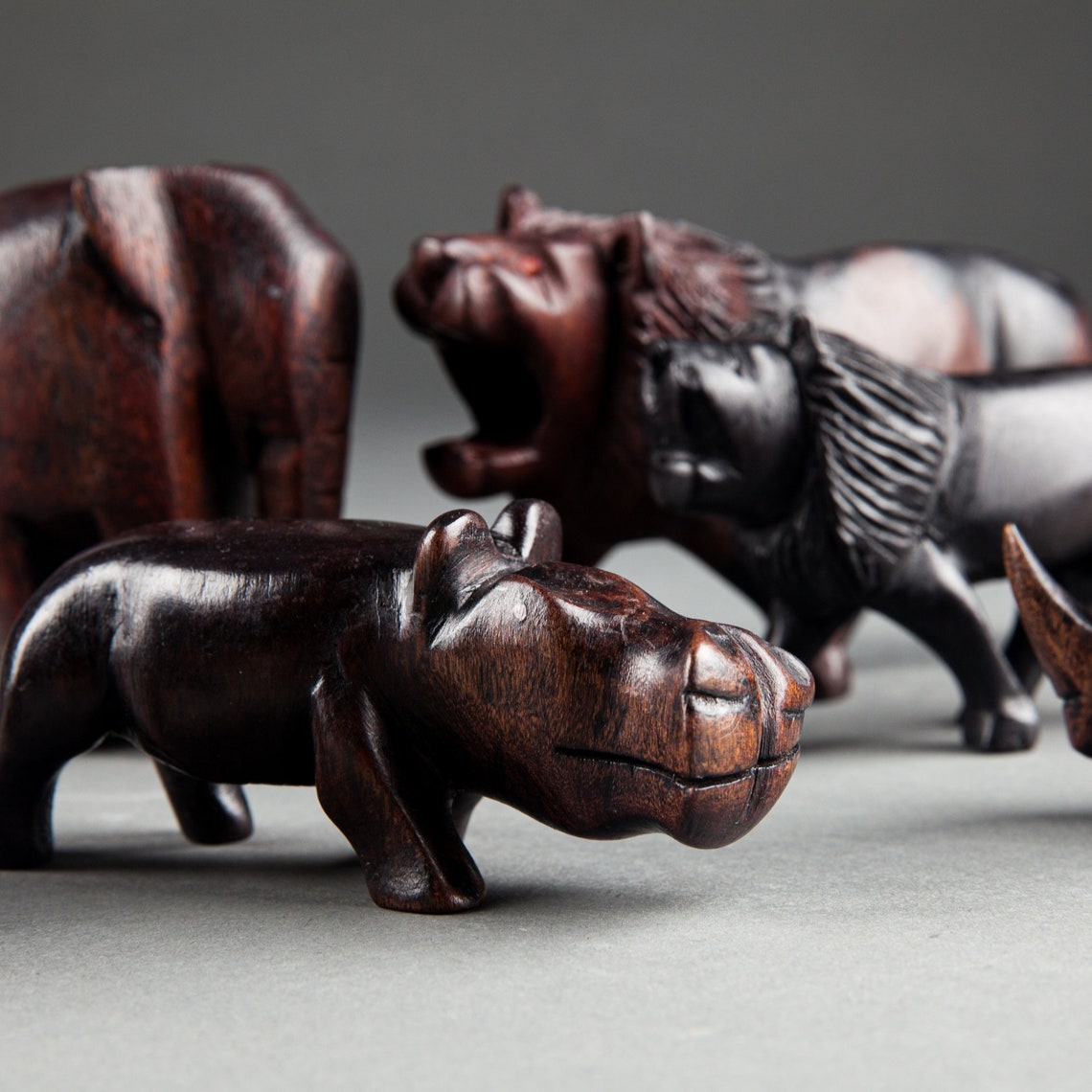 Small Hand Carved Lion / Wooden Lion Sculpture / Hand Carved Statue ...