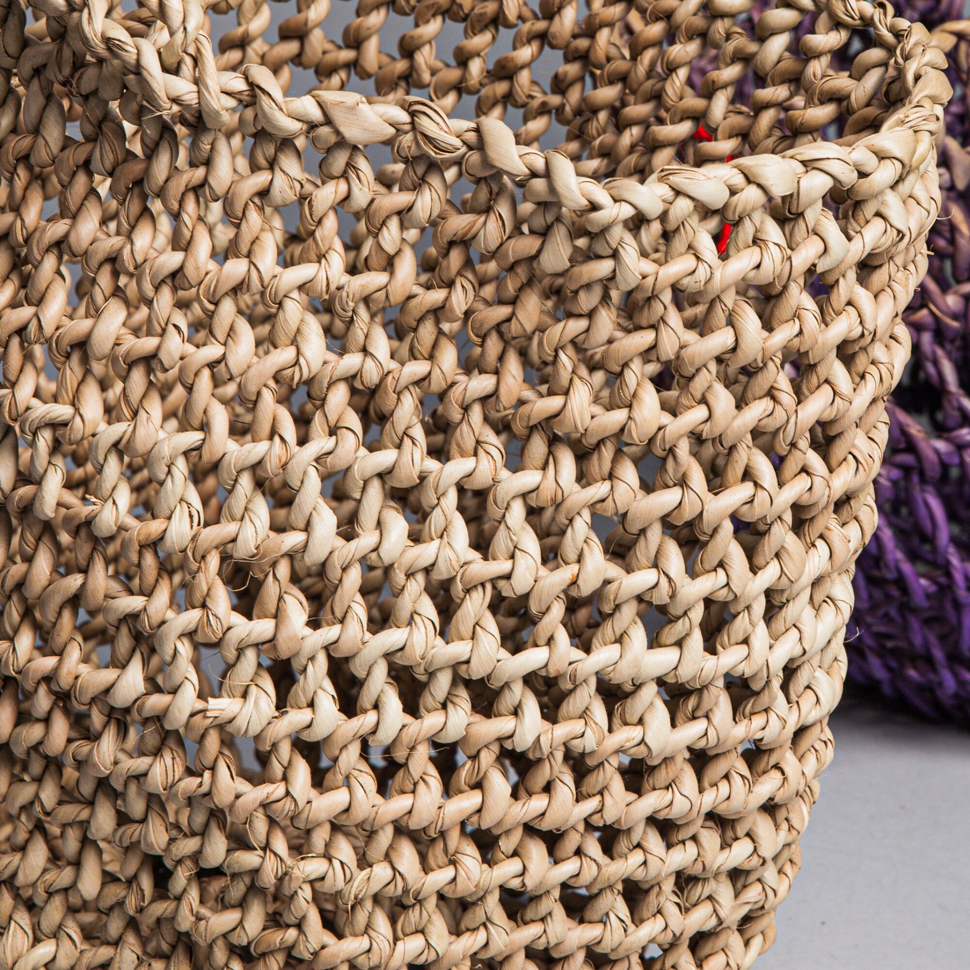 African Raffia Storage Basket - Etsy