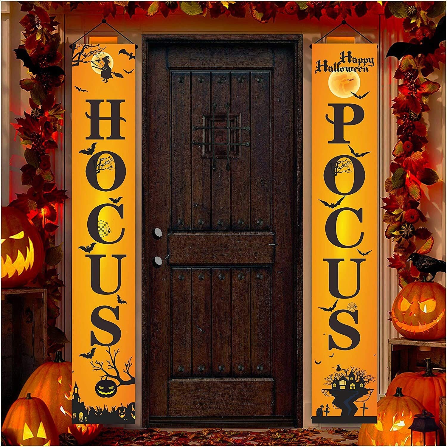 2 Halloween Decorations Hocus Pocus Door Entryway Panels | Etsy