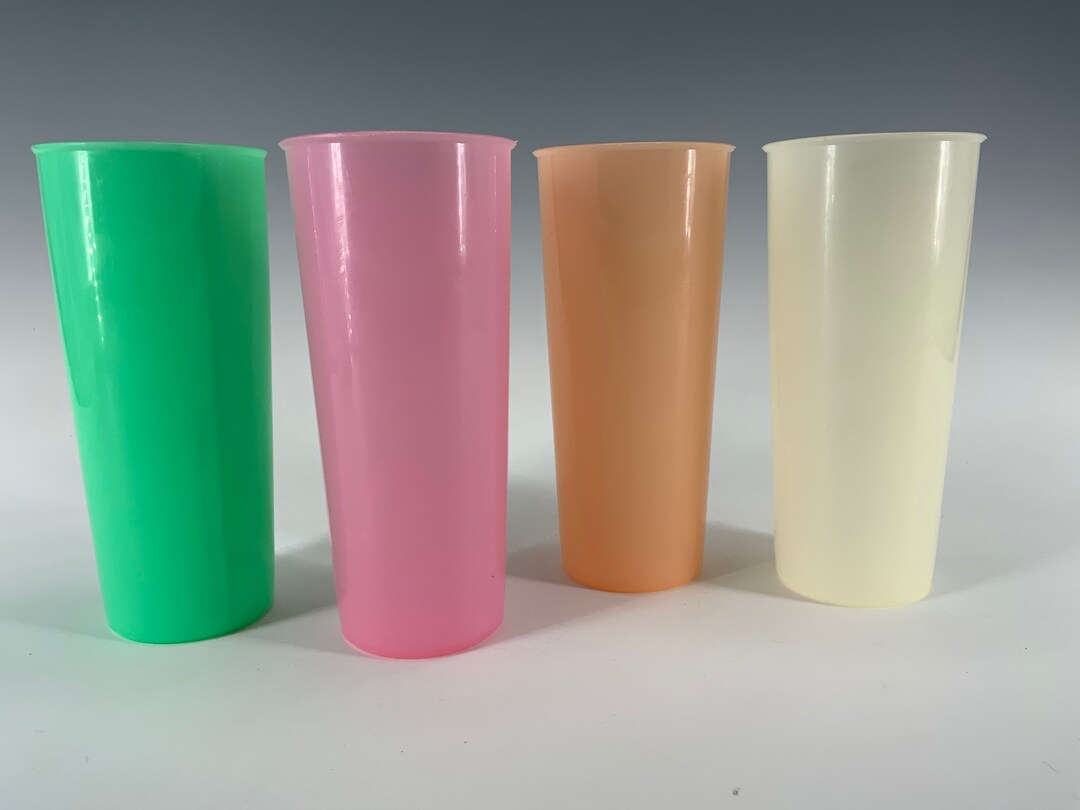 Set of Four Vintage Tupperware Drinking Glasses - Etsy