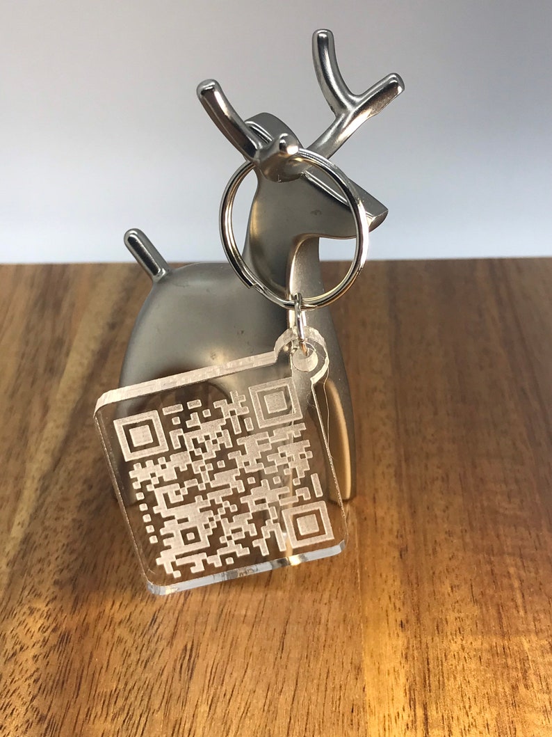 Custom Engraved QR Code Keychain Gift For Boyfriend Etsy Custom Engraved QR Code Keychain Gift For Boyfriend Etsy