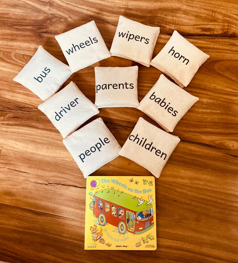 Wheels on the Bus Bean Bags - Etsy